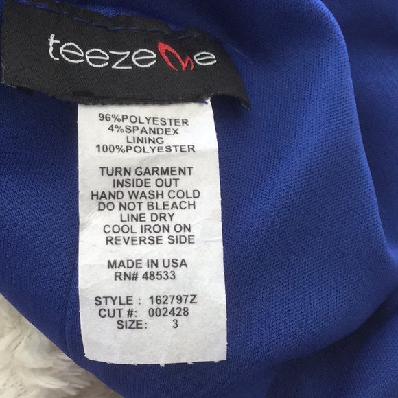 Teeze Me | Dresses | Nwt Royal Blue Teeze Me Embellished Neck Dress ...